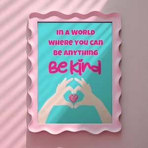 Be Kind Pink Print: Inspirational Kindness Quote Poster - Etsy
