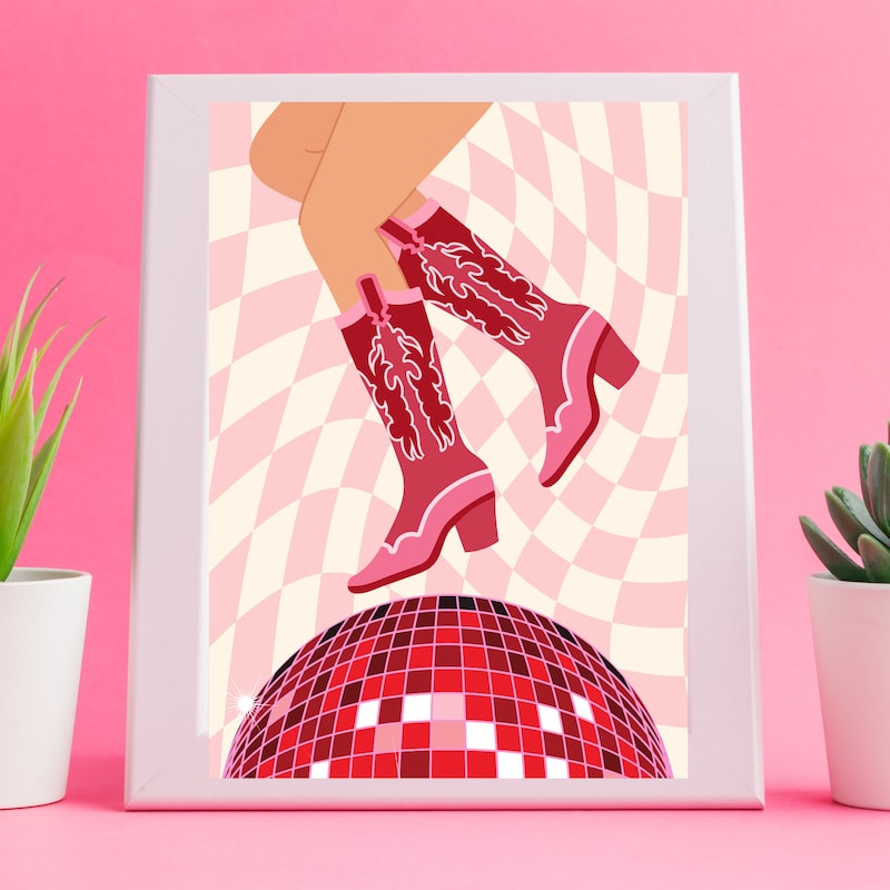 Disco Cowgirl Decor for Room - Etsy UK