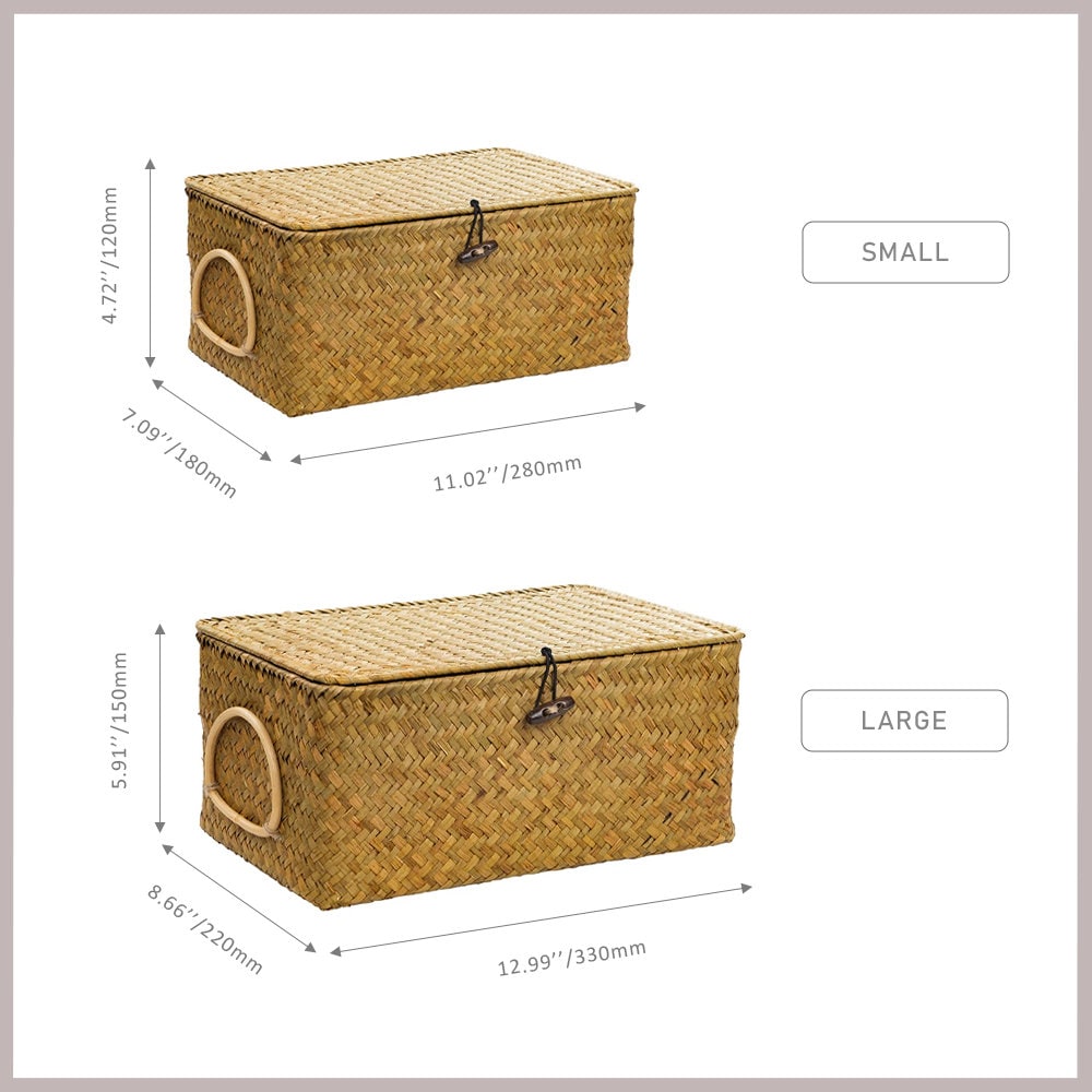 Handwoven Seagrass Tissue Box With Lidhandmade Rectangular - Etsy