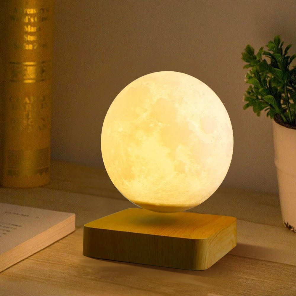 Levitating Moon Night Lamp,unique Touch Switch,magnetic Levitation ...