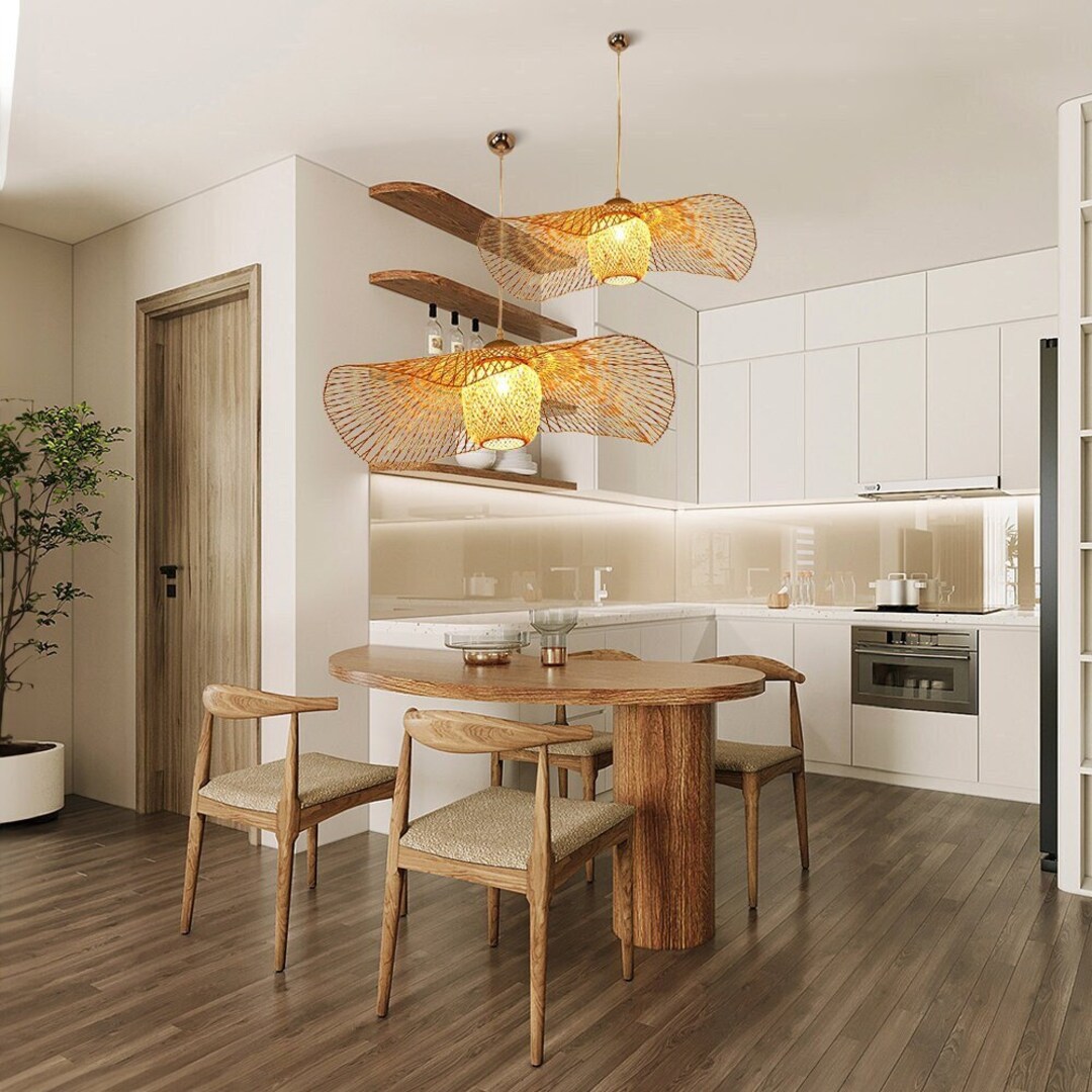 Weaving Butterfly Bamboo Pendant Lighthandmade High Quality - Etsy