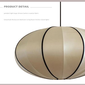 Cloth Lantern Hanging Light Decorative Kitchen Island Lamp Living Room ...
