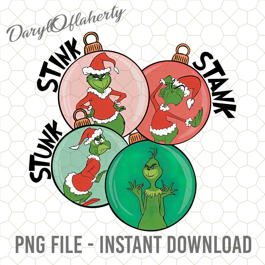 Stink Stunk Stank, Grinch Season Png, Retro Grinch Christmas Png, Merry ...