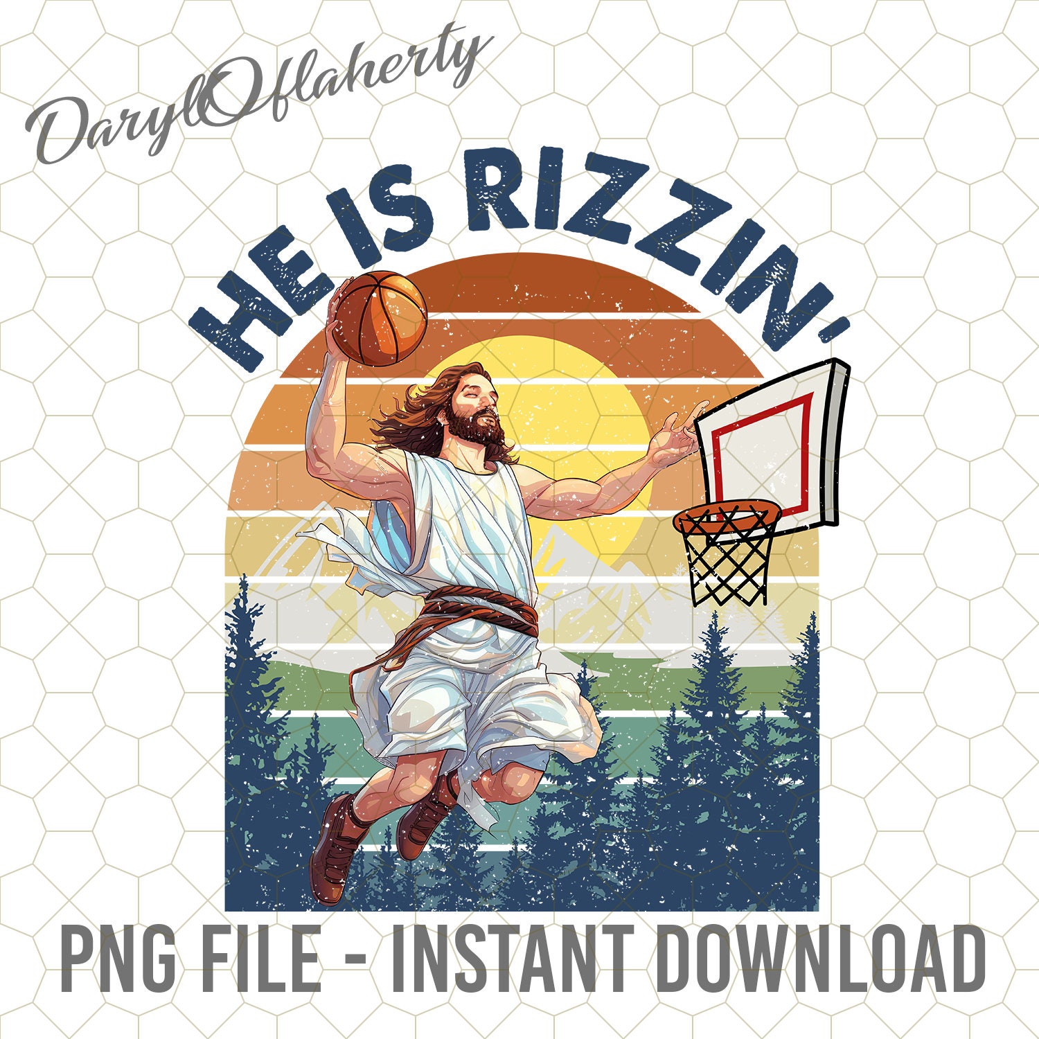 He is Rizzin' Jesus Playing Basketball, Jesus Playing Basketball ...