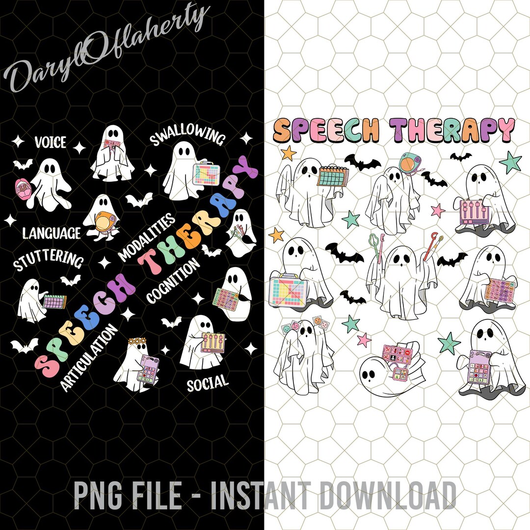 Speech Therapy Halloween Png, SLP Speech Therapist Halloween, Speech ...