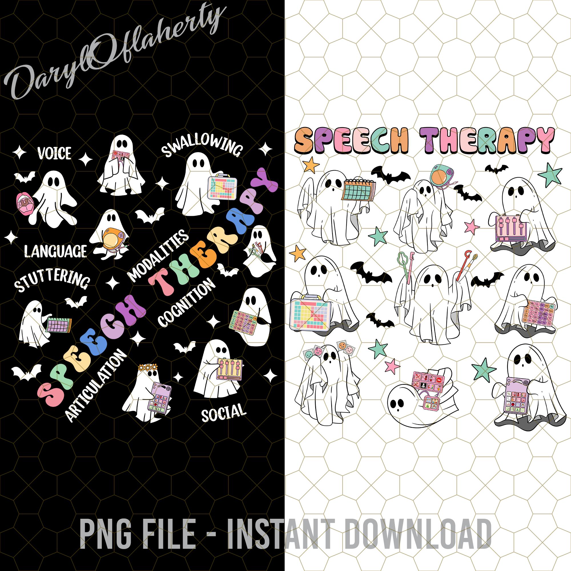 Speech Therapy Halloween Png, SLP Speech Therapist Halloween, Speech ...