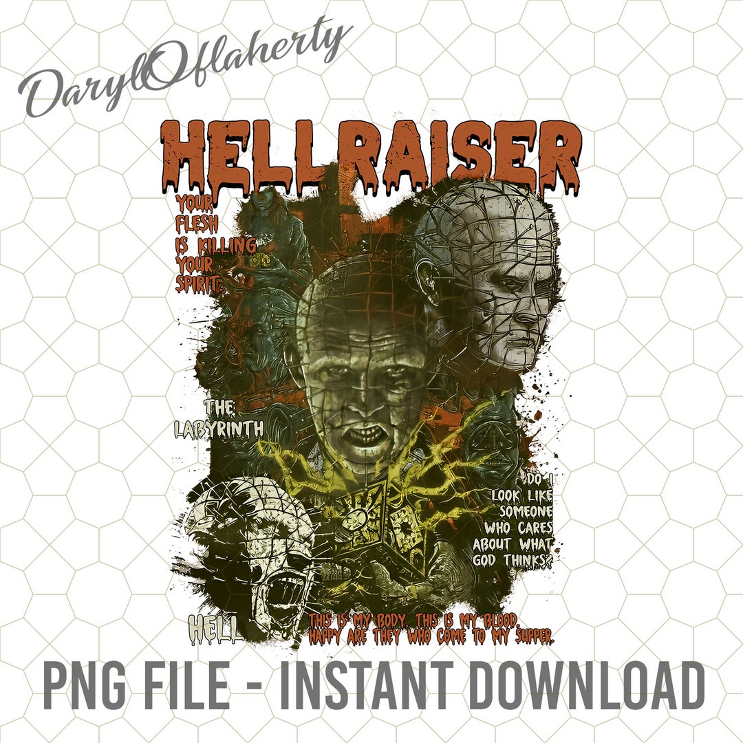 Hellraiser Pinhead Vintage Png, Hellraiser Homage TV Png, Halloween ...