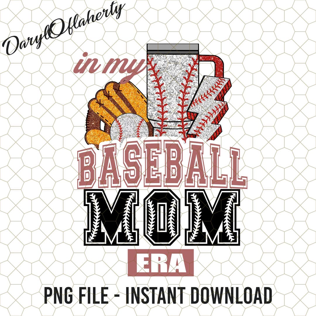 In My Baseball Mom Era Png, Retro Baseball, Mothers Day Png, Baseball ...