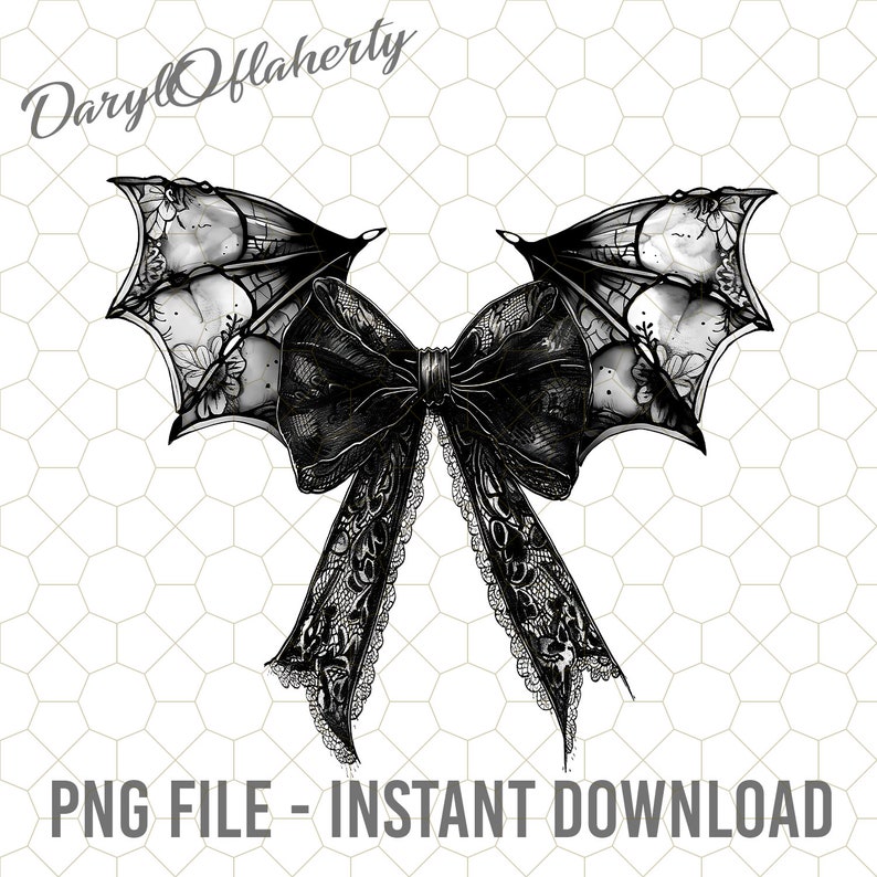 Coquette Bat Wing Halloween Png, Coquette Bow Halloween Png, Halloween ...