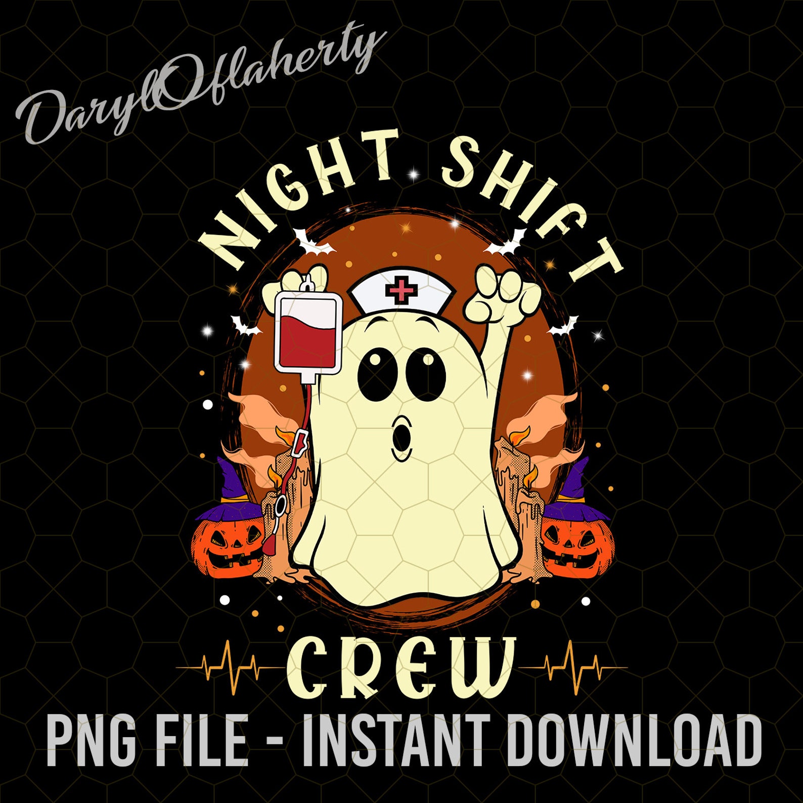 Night Shift Crew Png, Spooky Ghost Png, Spooky Season,ghost Nurse ...