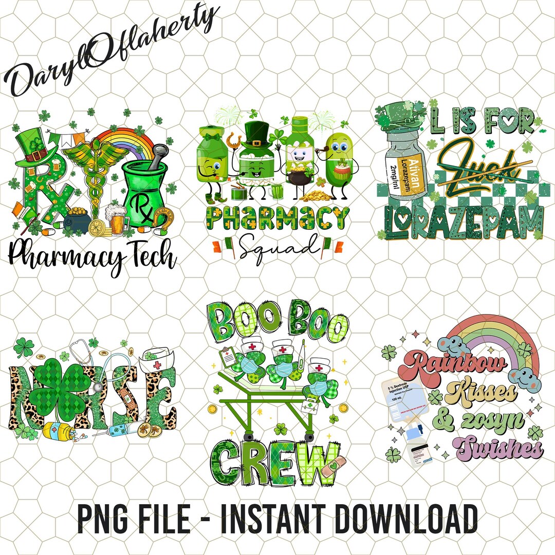 Nurse St Patrick Png Bundle, Happy St Patricks Day Png, St Patrick Png ...