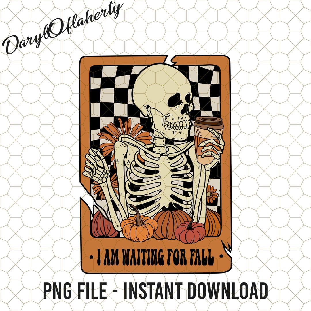 I Am Waiting for Fall Png, Waiting Halloween Png, Spooky Season ...