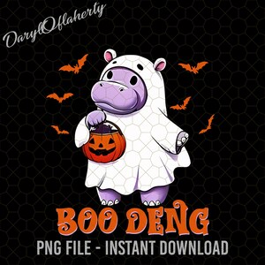Boo Deng Png, Moo Deng Halloween Png, Cute Moo Deng Png, Pumpkin Moo ...