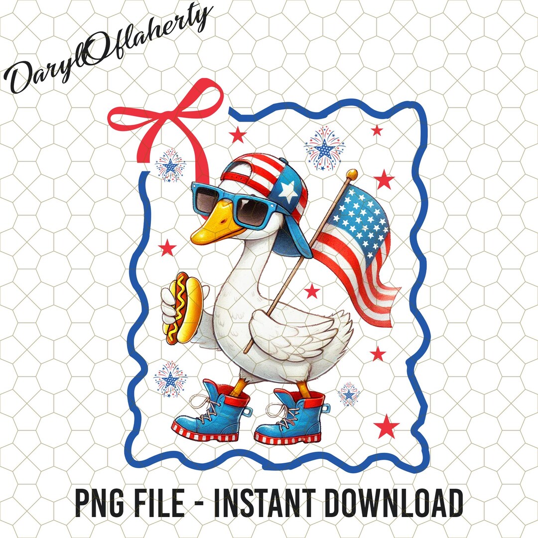 Duck 4th of July Png, American Flag Png, Fourth of July Png ...