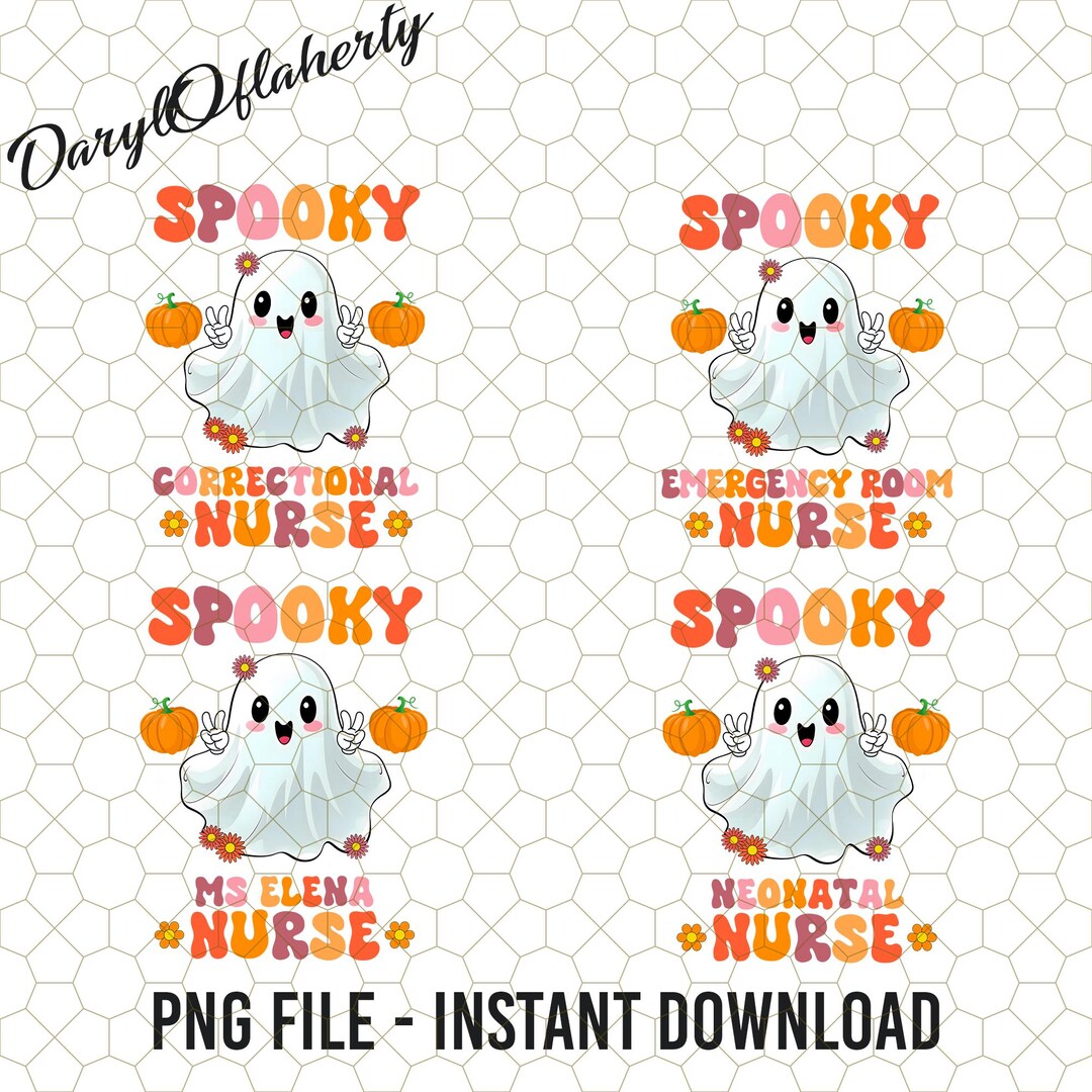 Spooky Correctional Nurse Png, Spooky Emergency Nurse Png, Halloween ...