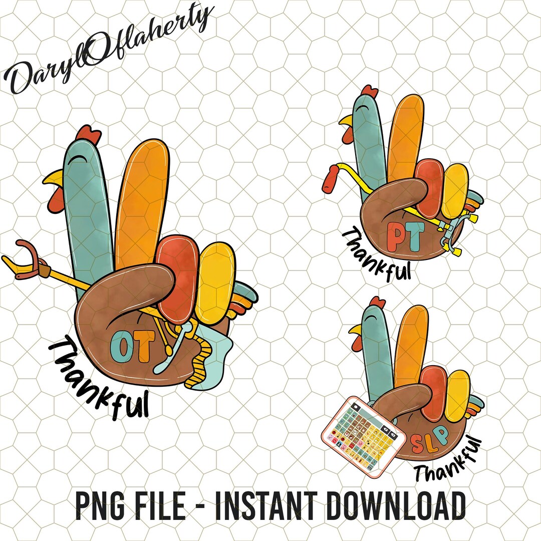 Thankful SLP, Thankful OT Png, Thankful Slp Ot Pt Png, Turkey Squad Png ...