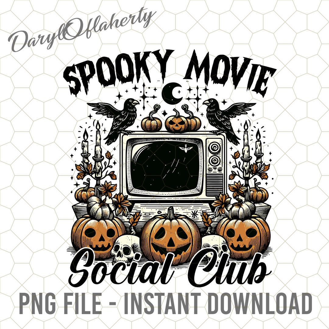 Spooky Movie Social Club Png, Horror Movie Png, Halloween Horror Png ...