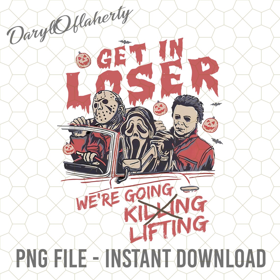Get in Loser We Are Going Lifting Png, Funny Halloween Png, Halloween ...