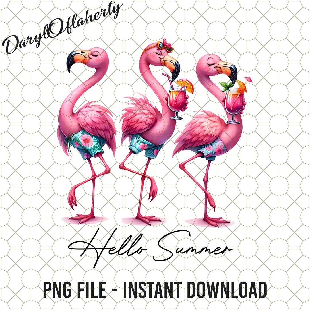 Hello Summer Png, Cute Flamingo Png, Summer Beach Png, Funny Vacation ...