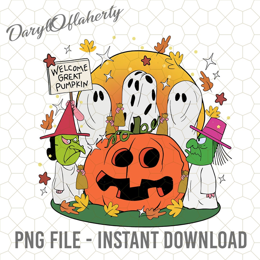 Welcome Great Pumpkin Funny Halloween Spooky Pumpkin Png, Great Pumpkin ...