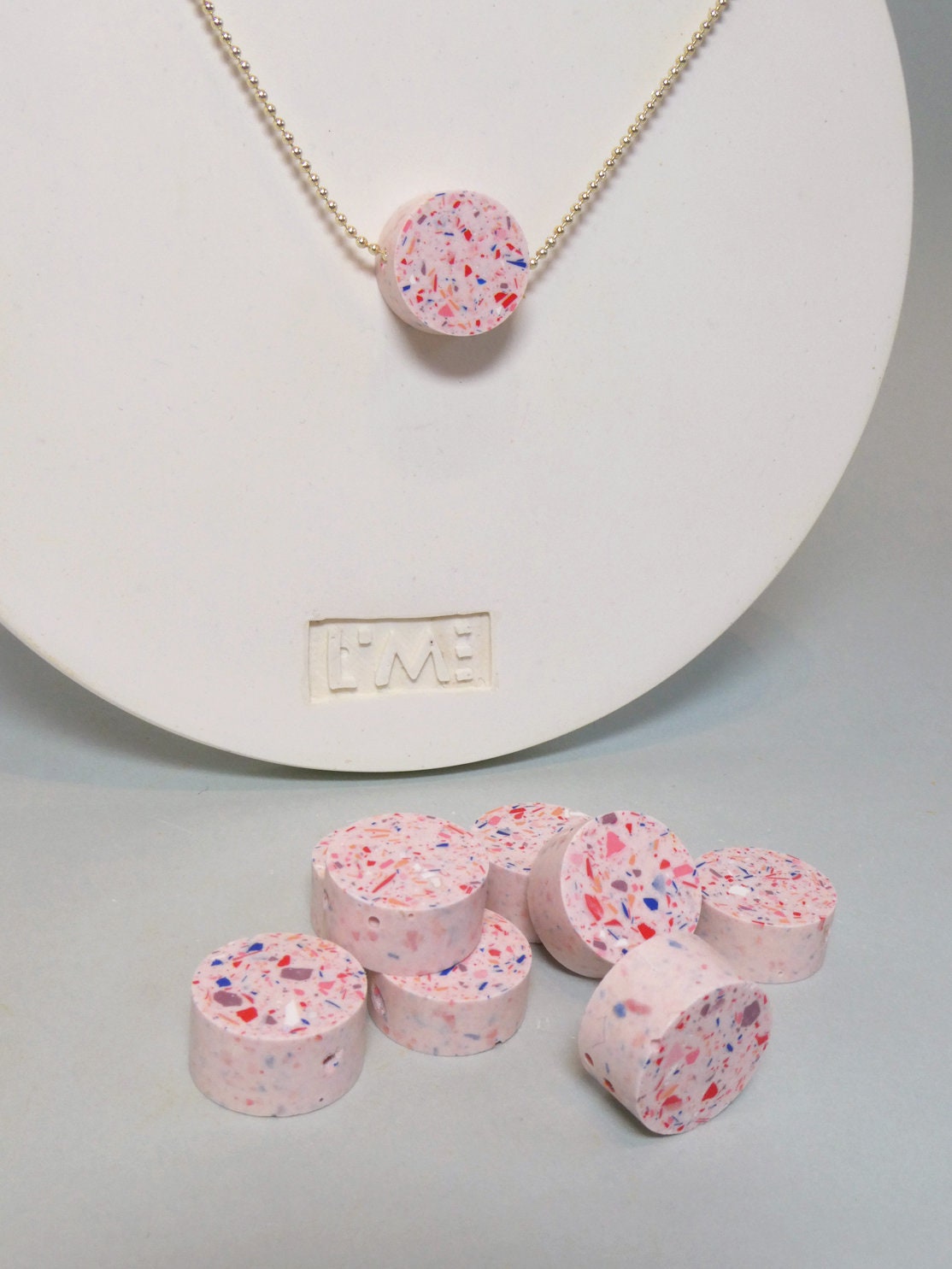 Unique Bead Single Terrazzo Style Jesmonite Bead on Ball - Etsy