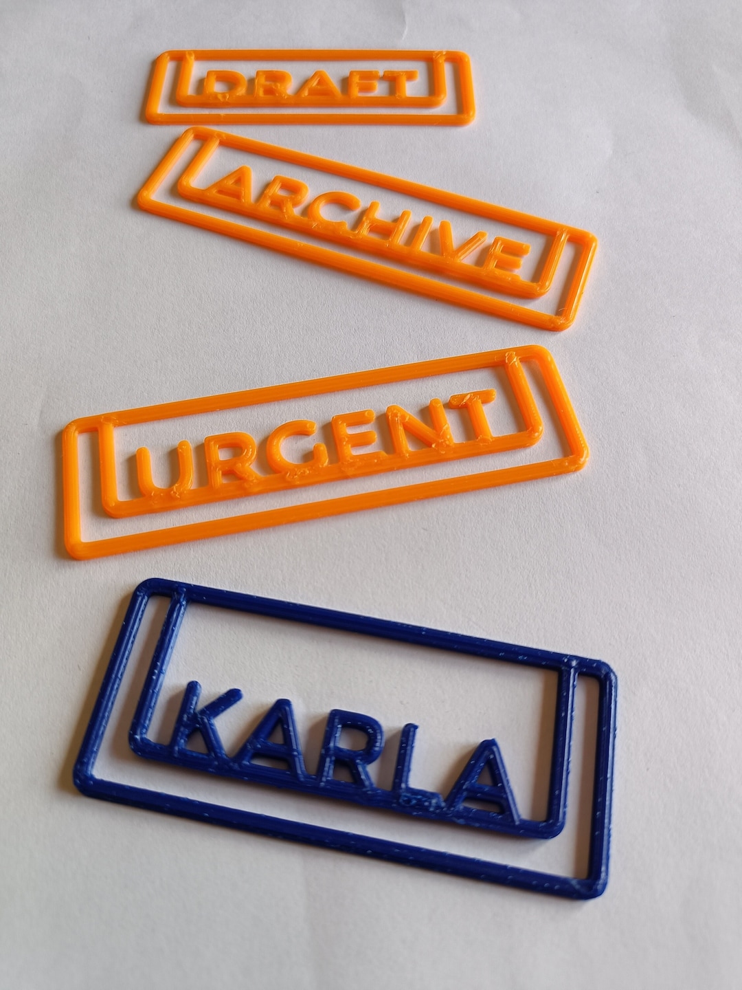 5 Pieces Personalized 3D Printed Paper Clip With Text - Etsy