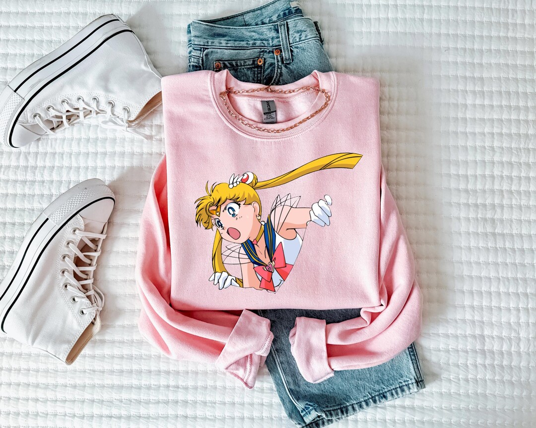 Sailor Moon Sweatshirt, Retro Anime Crewneck, Moon Prism Power Pullover ...