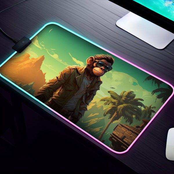 Monkey Mouse Pad - Etsy