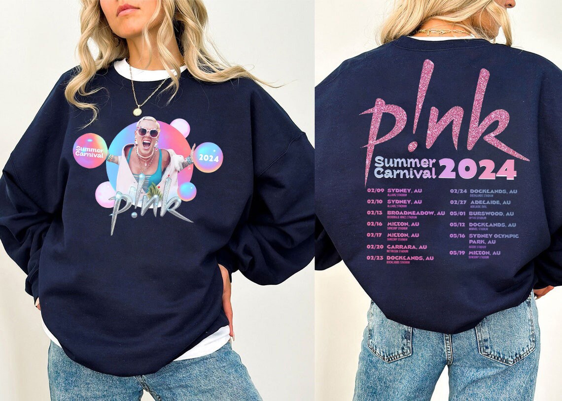 Pnk Singer Tour 2024 Shirt, Pnk Pink Summer Carnival Tour Two Sides ...