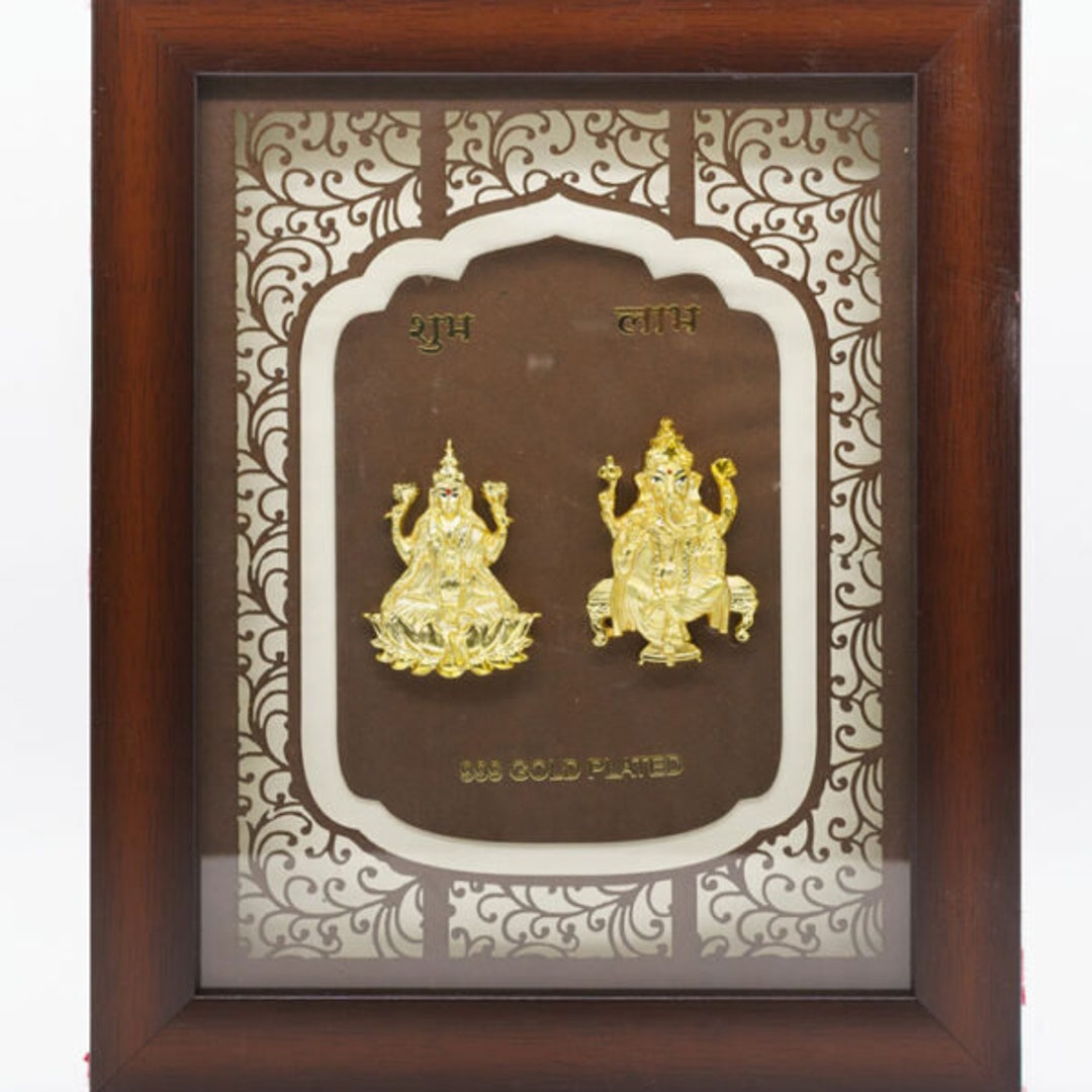 Pure Silver Ganesh Lakshmi Frame for Gift and Home Decor - Etsy