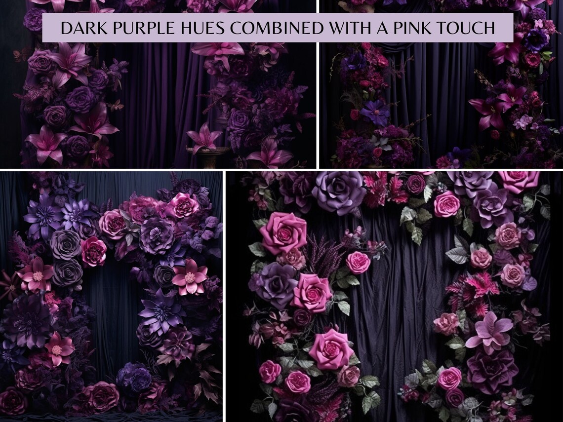Floral Maternity Backdrops Portrait Overlays Photography - Etsy