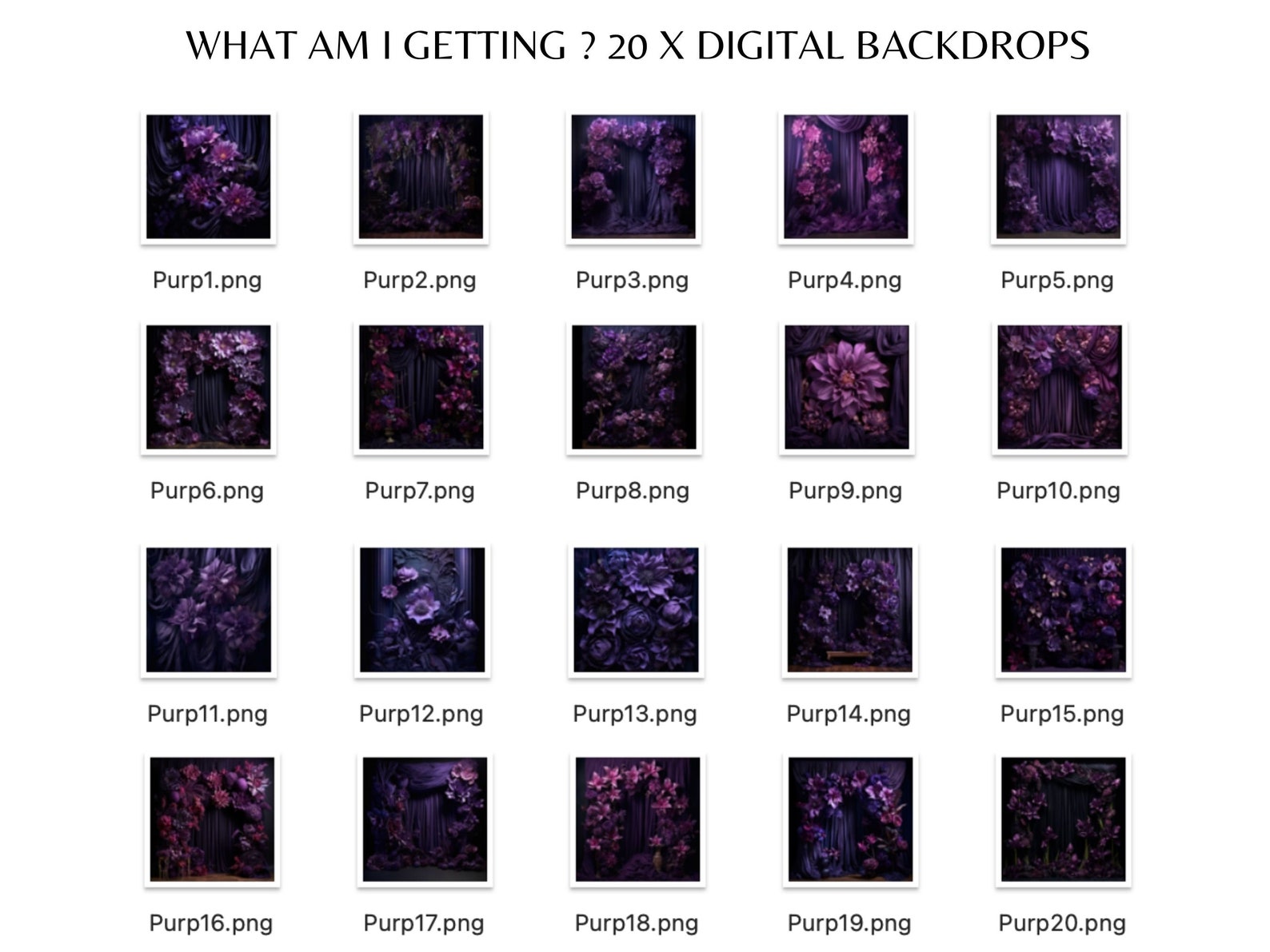 Floral Maternity Backdrops Portrait Overlays Photography - Etsy