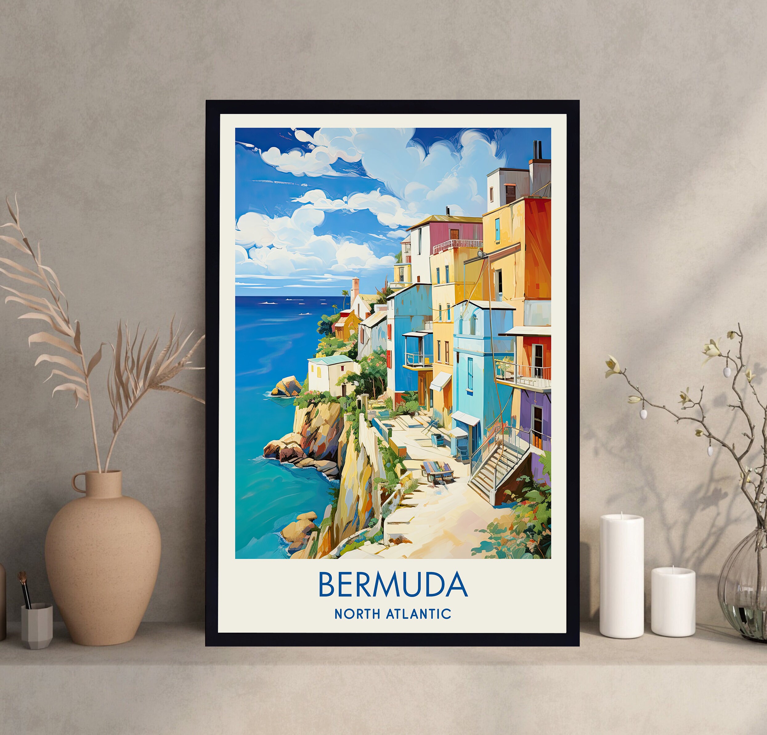 Bermuda Poster Bermuda Print North Atlantic Poster Bermuda - Etsy