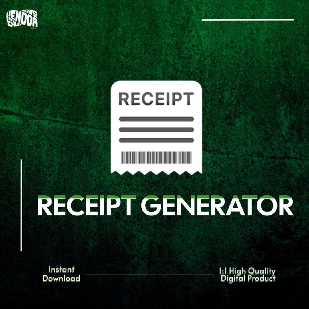 Custom Receipt Template – Digital Download for Personal Use - Etsy