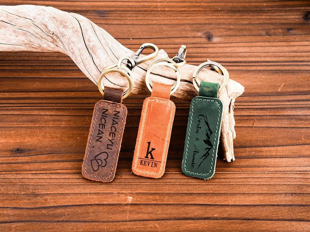 Custom Leather Keychain - Double Buckle Reinforced Design,customisable ...