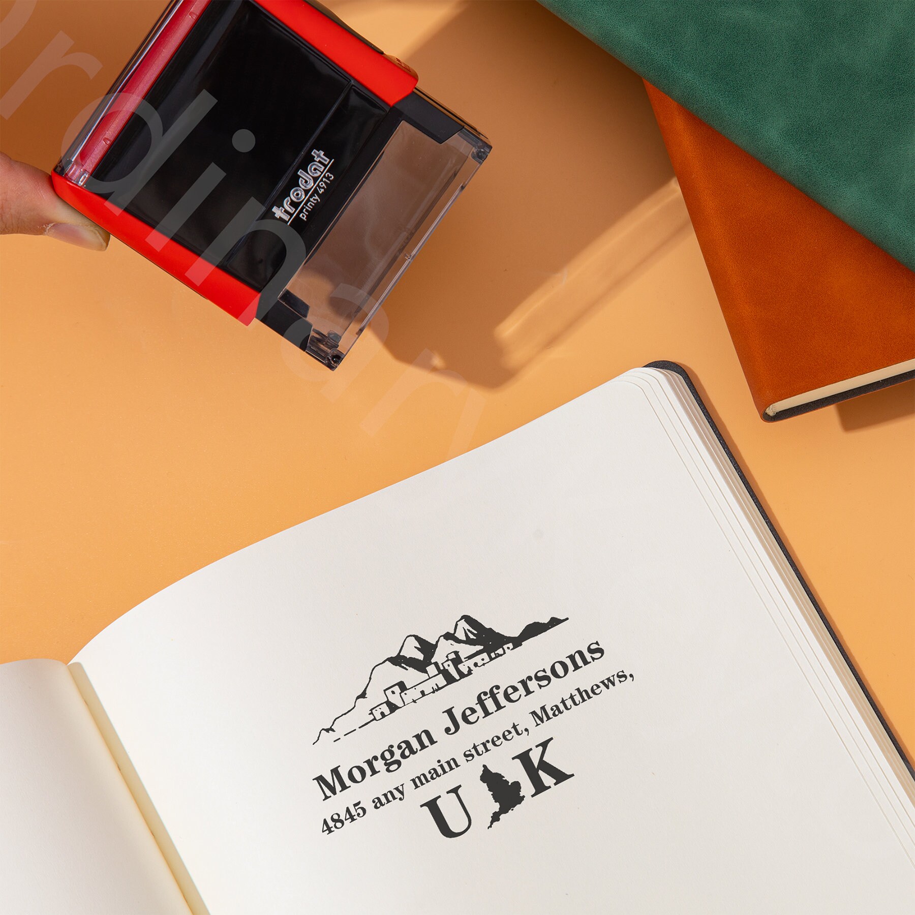 Modern Return Address Stamp Wedding Stamp Save the Date Self Ink ...