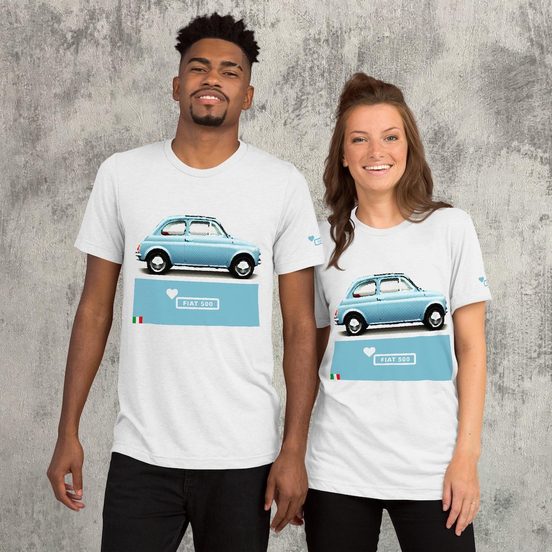 Fiat 500 T-shirt Unisex BLUE CAR - Etsy