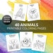 40 Printable Animals Coloring Pages for Kids, With Animals Name in ...