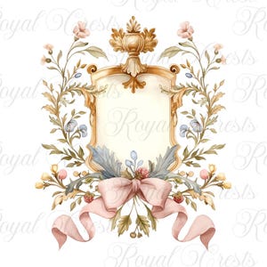 Wedding Floral Frame Crest template Crest Card PNG Clipart Wildflowers ...