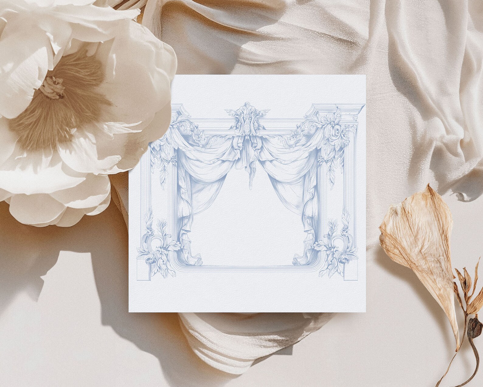 Baroque Curtain template Crest PNG Clipart template Floral Curtain ...