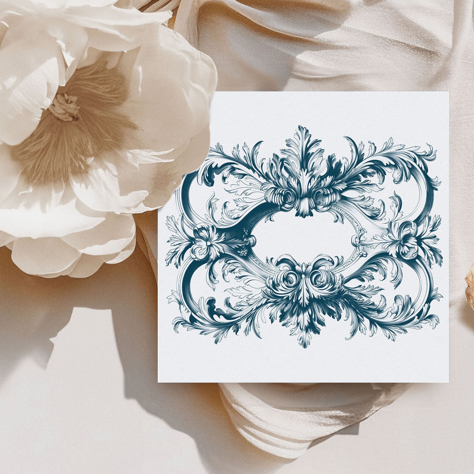 Baroque Scrolls template Crest PNG Clipart template Floral Rococo ...