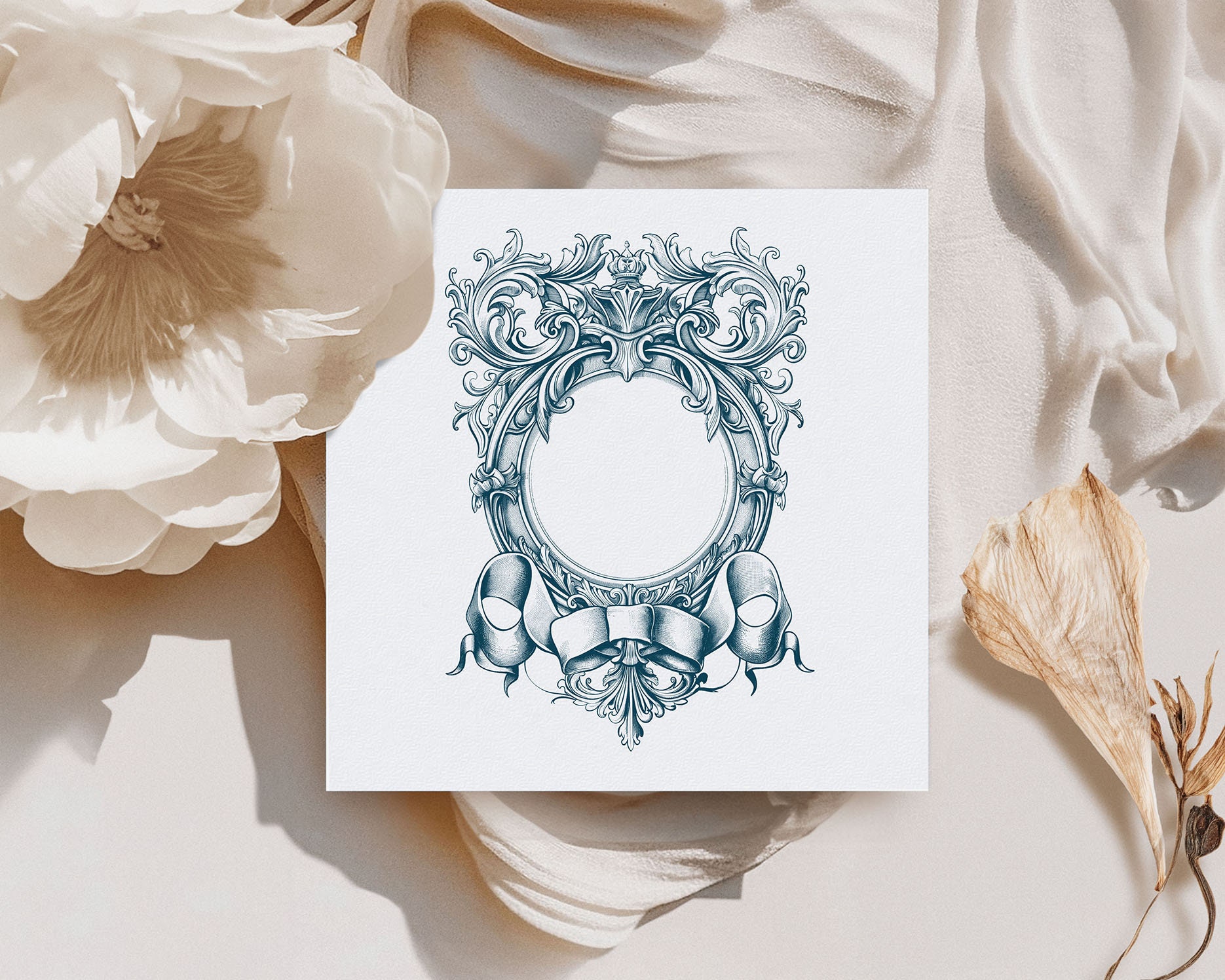 Baroque Scrolls template Crest PNG Clipart Ribbon Bow Banner Rococo ...