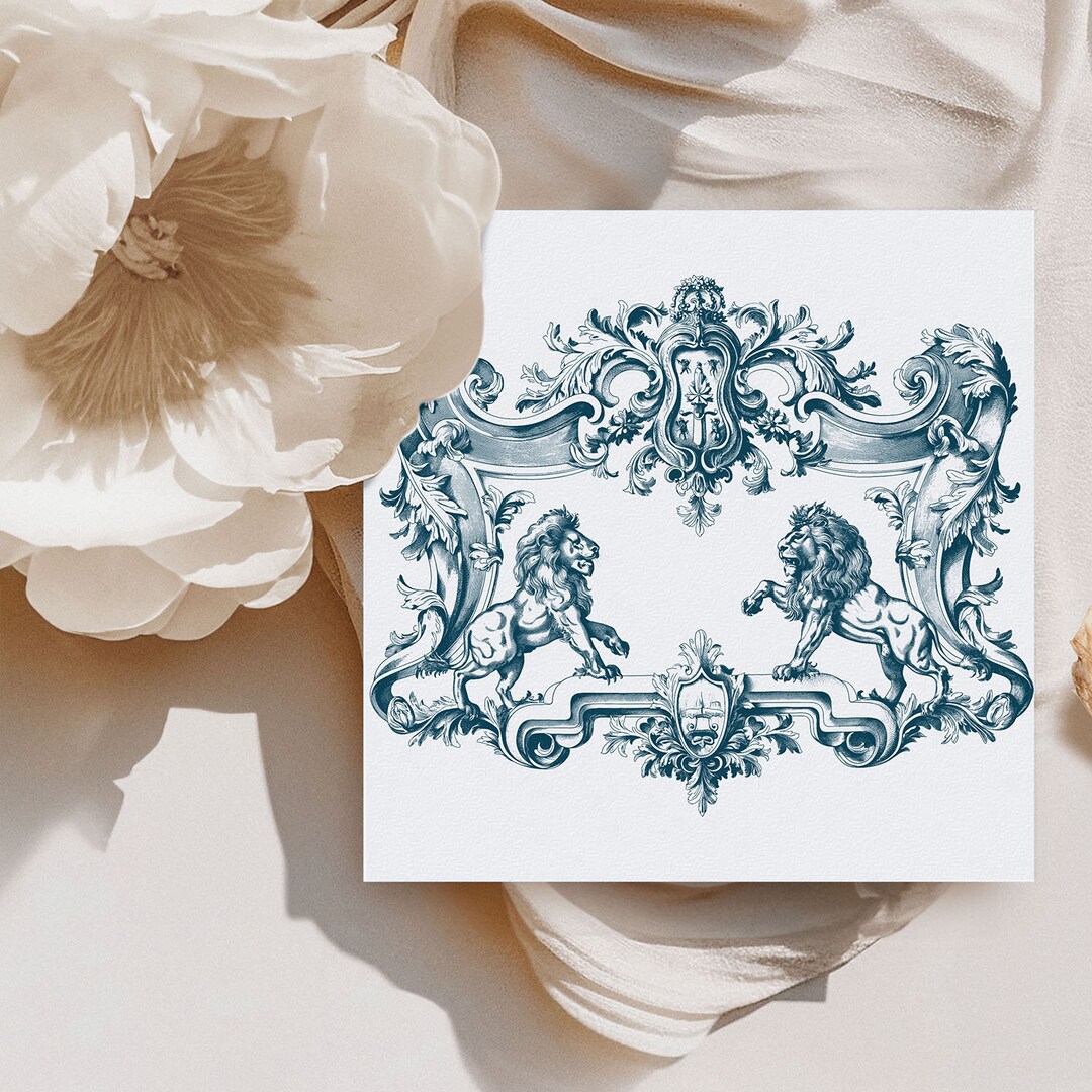 Wedding Lion Crest Bundle template Crest Clipart PNG Clipart Lion Ink ...