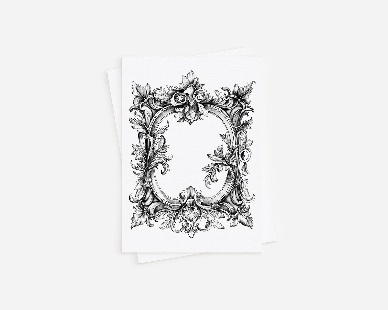 Baroque Scrolls template Crest PNG Clipart template Floral Rococo ...