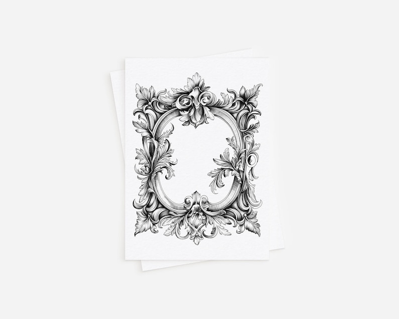 Baroque Scrolls template Crest PNG Clipart template Floral Rococo ...