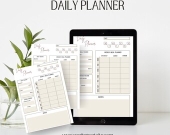 Gray Minimalist Printable Daily Planner - Etsy