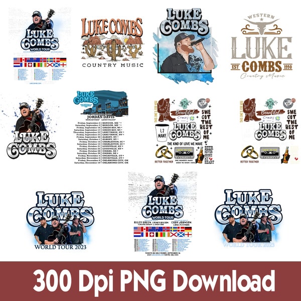 Luke Combs 2023 World Tour Png - Etsy