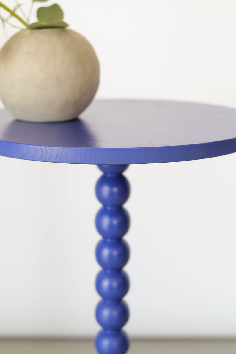 Lacquered Coffee Table, Round Table on One Leg, Bedroom Side Table - Etsy