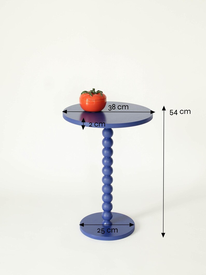 Lacquered Coffee Table, Round Table on One Leg, Bedroom Side Table - Etsy