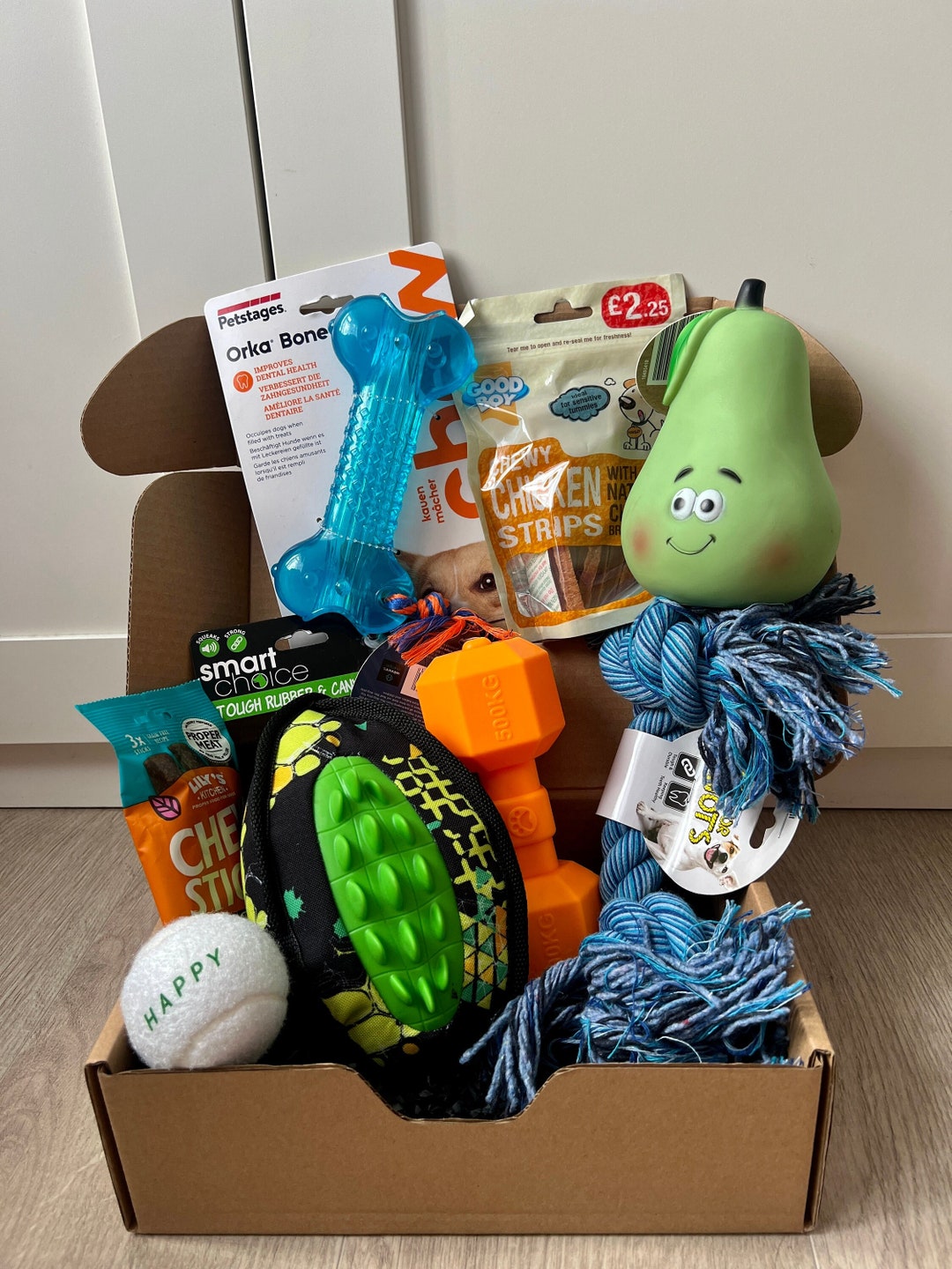 Dog Gift Box, Surprise Box, Birthday Dog, Puppy Box, Toys and Snacks ...